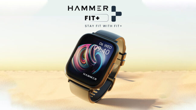 Hammer Fit+ Smartwatch with 1.85" Display, BT Calling, in-App GPS ...